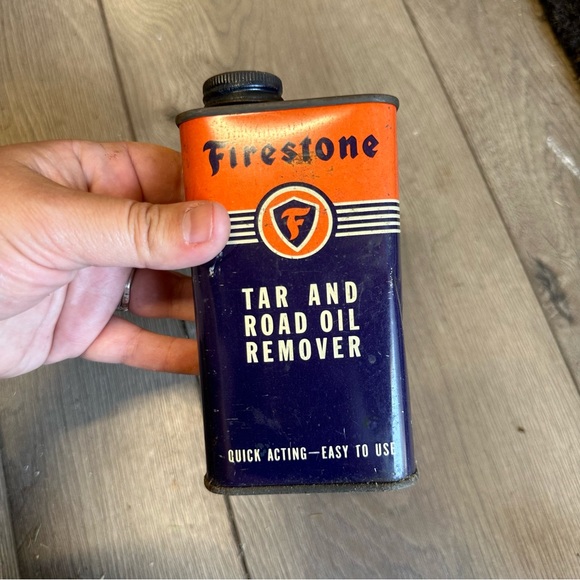Firestone | Other | Rare Vintage Firestone Tar And Road Oil Remover Can ...